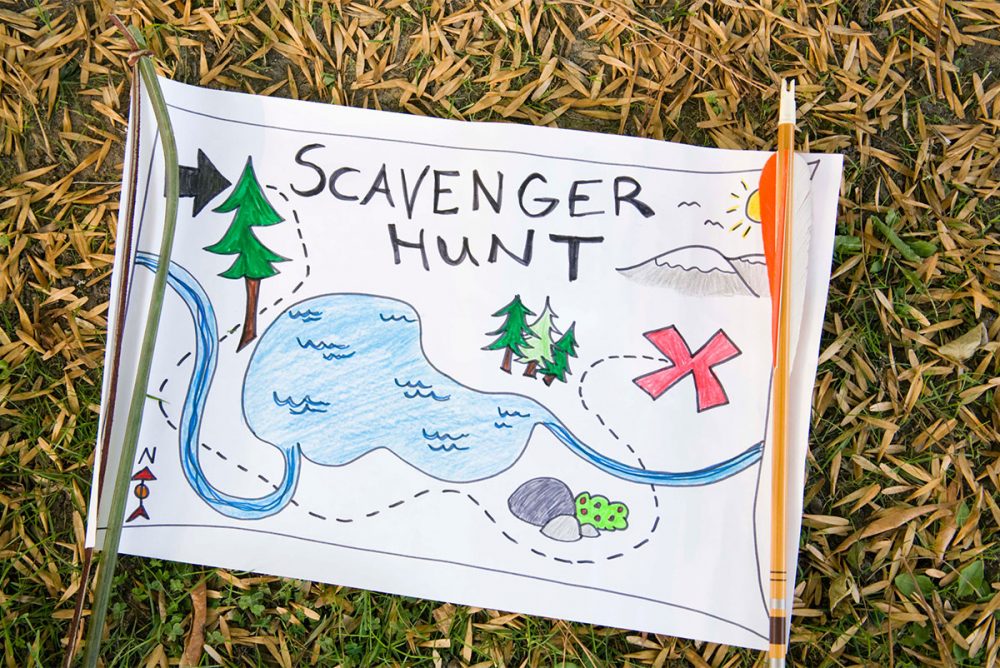 Girl Scout indoor scavenger hunt